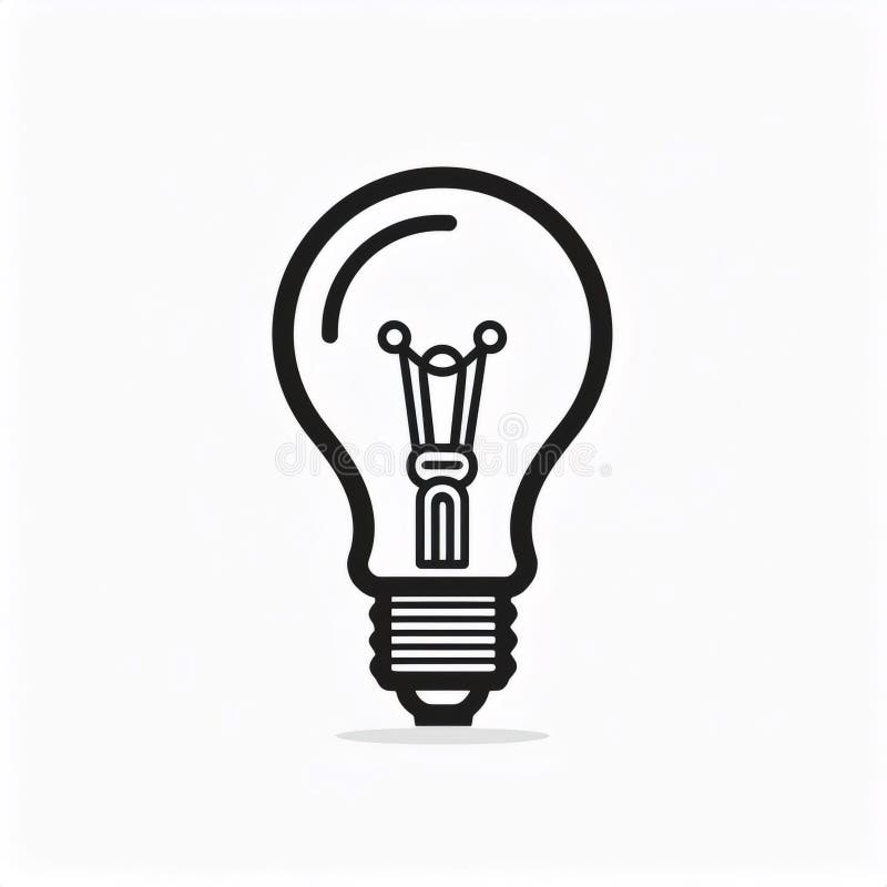 Simple Light Bulb Icon Representing Concepts Such As Idea, Innovation ...
