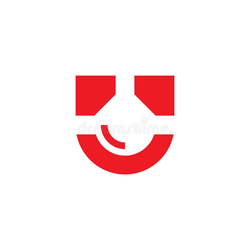 Simple Light Bulb Negative Space Logo Vector Stock Vector ...