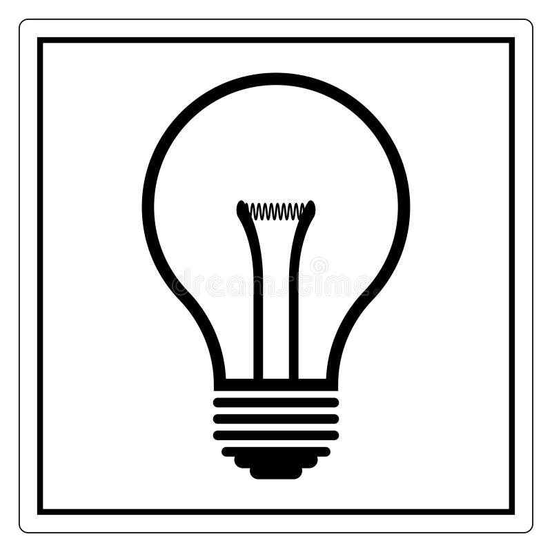 Simple Light Bulb Outline for Creative Use Stock Illustration ...