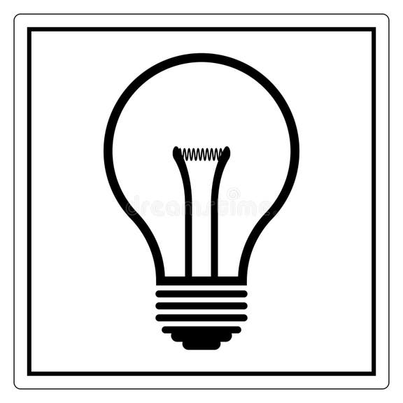 Simple Light Bulb Outline for Creative Use Stock Illustration ...