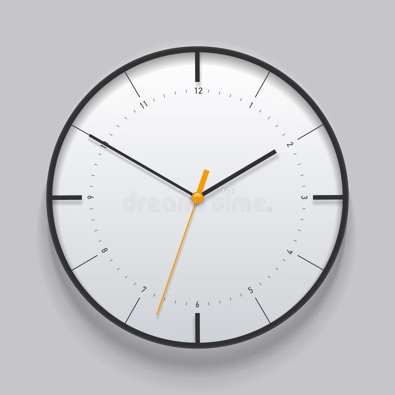 Simple Light Clock in Realistic Flat Style, with Arrow and Numbers ...