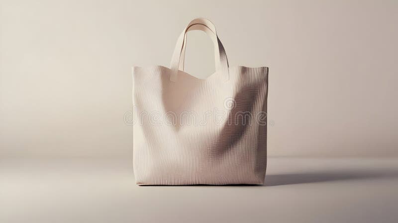A Simple, Light-colored Tote Bag on a Minimalistic Background Stock ...