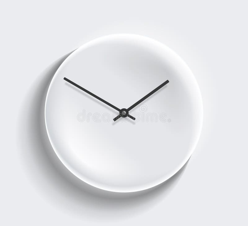 Simple Light Creative Volume Clock in Realistic Flat Style, with Arrow ...