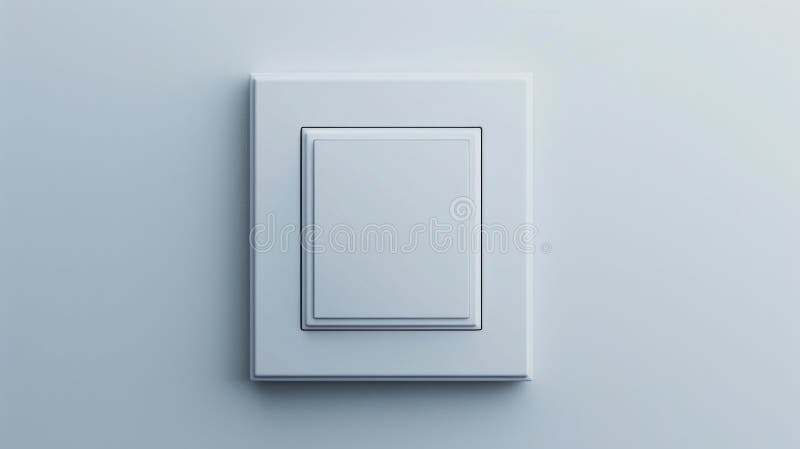 Simple Light Switch on a Gray Background Stock Image - Image of ...