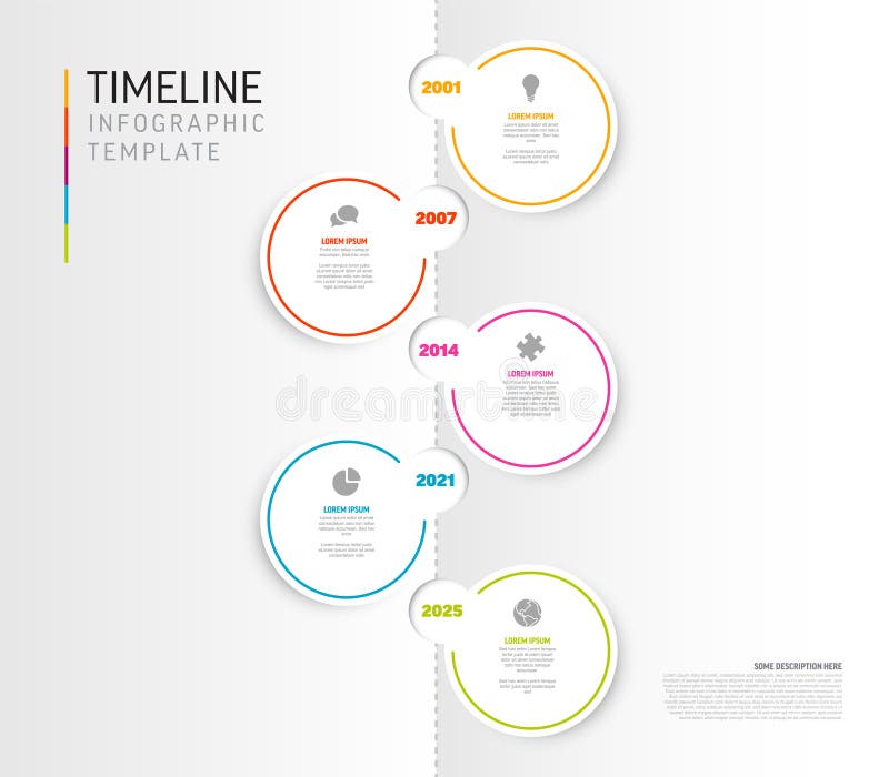 Vector Light Infographic Timeline with Graph Stock Vector ...