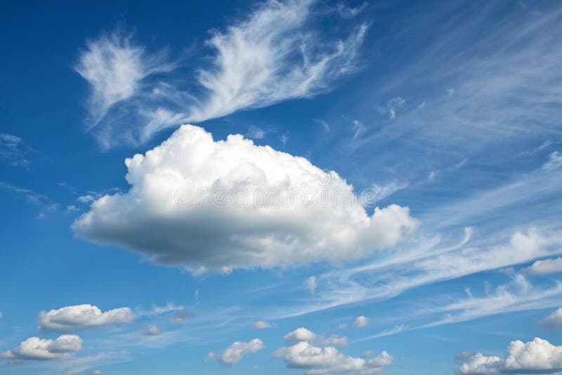 Light White Cloud and Blue Sky Background Stock Illustration ...