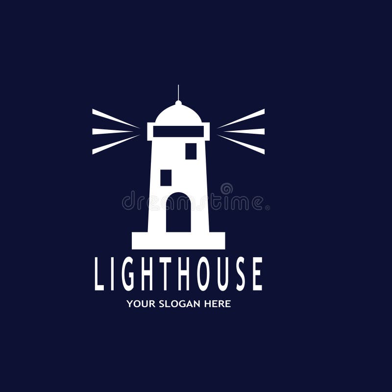 Simple Lighthouse Icon Sign Logo Stock Illustration - Illustration of ...