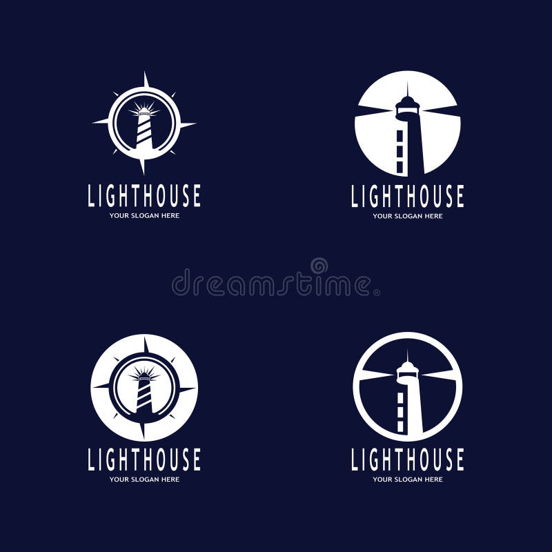 Simple Lighthouse Icon Sign Logo Stock Illustration - Illustration of ...