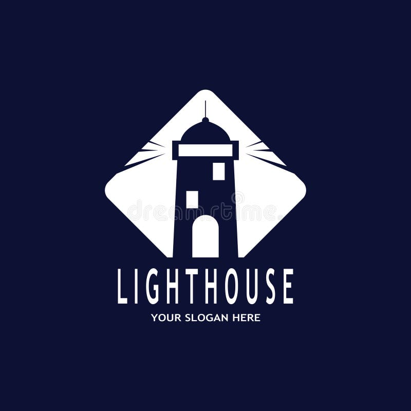 Simple Lighthouse Icon Sign Logo Stock Illustration - Illustration of ...
