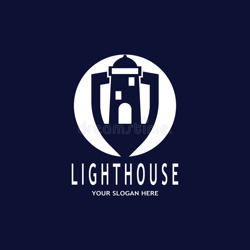 Simple Lighthouse Icon Sign Logo Stock Illustration - Illustration of ...