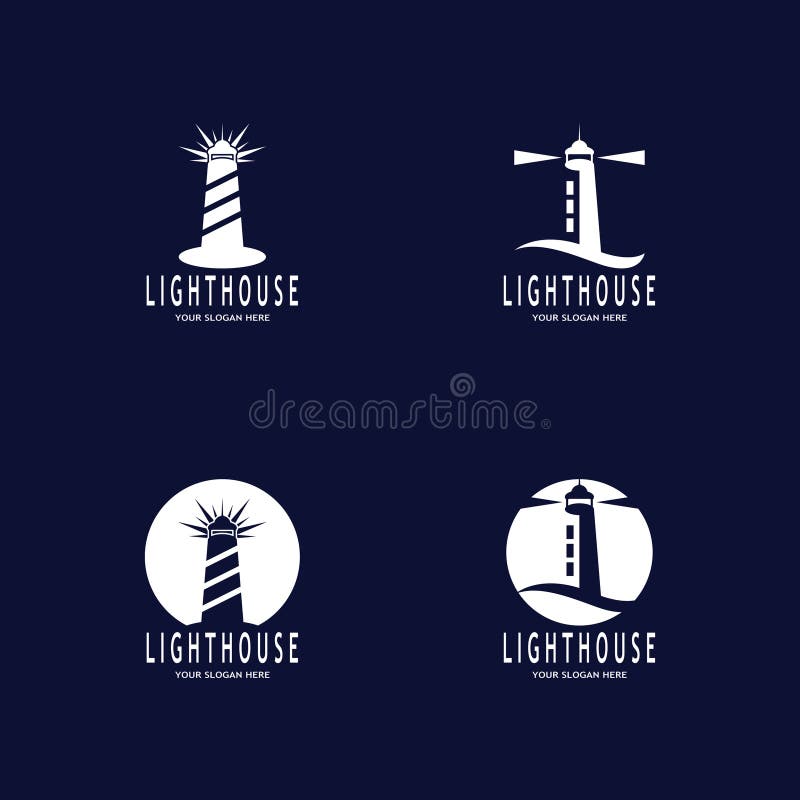 Simple Lighthouse Icon Sign Logo Stock Illustration - Illustration of ...