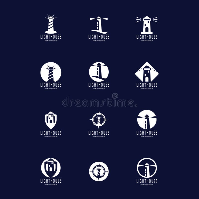 Simple Lighthouse Icon Sign Logo Stock Illustration - Illustration of ...