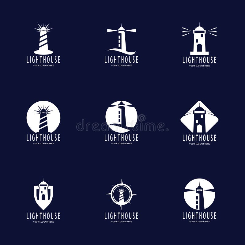 Simple Lighthouse Icon Sign Logo Stock Illustration - Illustration of ...