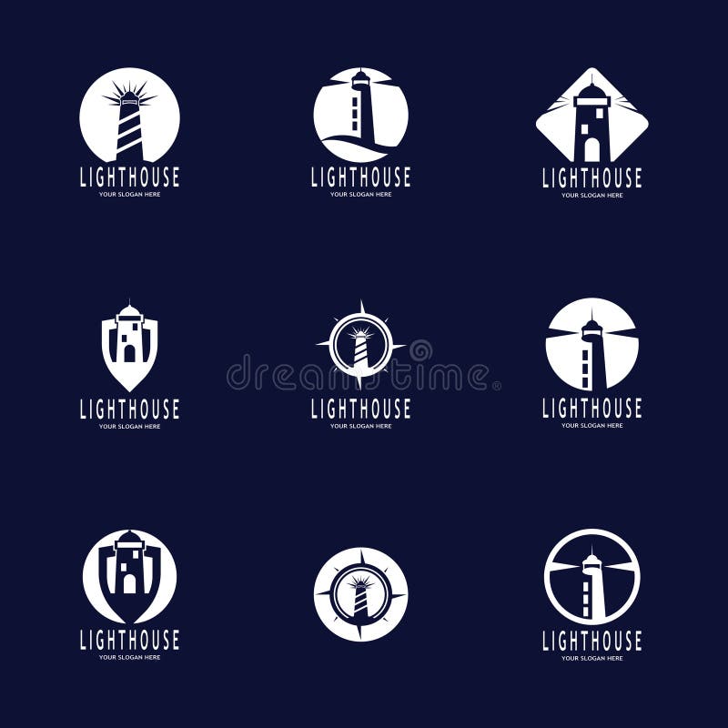 Simple Lighthouse Icon Sign Logo Stock Illustration - Illustration of ...