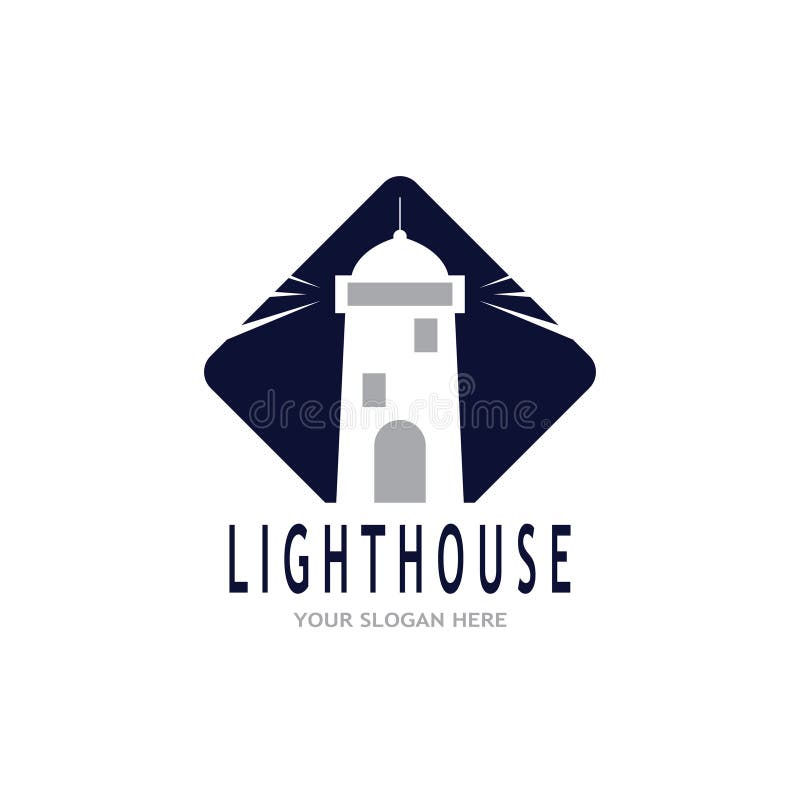 Simple Lighthouse Icon Sign Logo Stock Illustration - Illustration of ...
