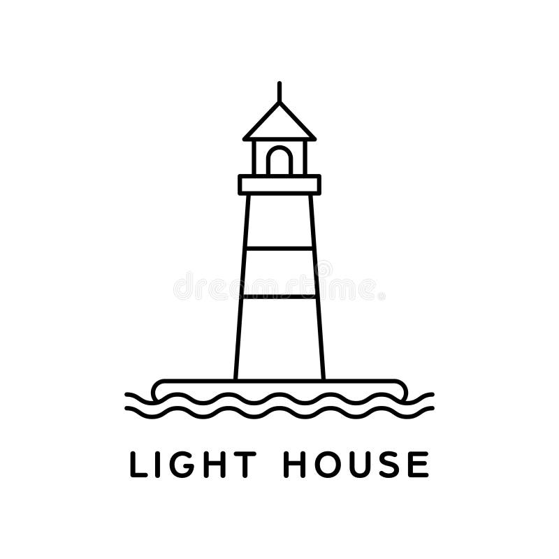 Simple Lighthouse Logo Design Stock Vector - Illustration of graphic ...