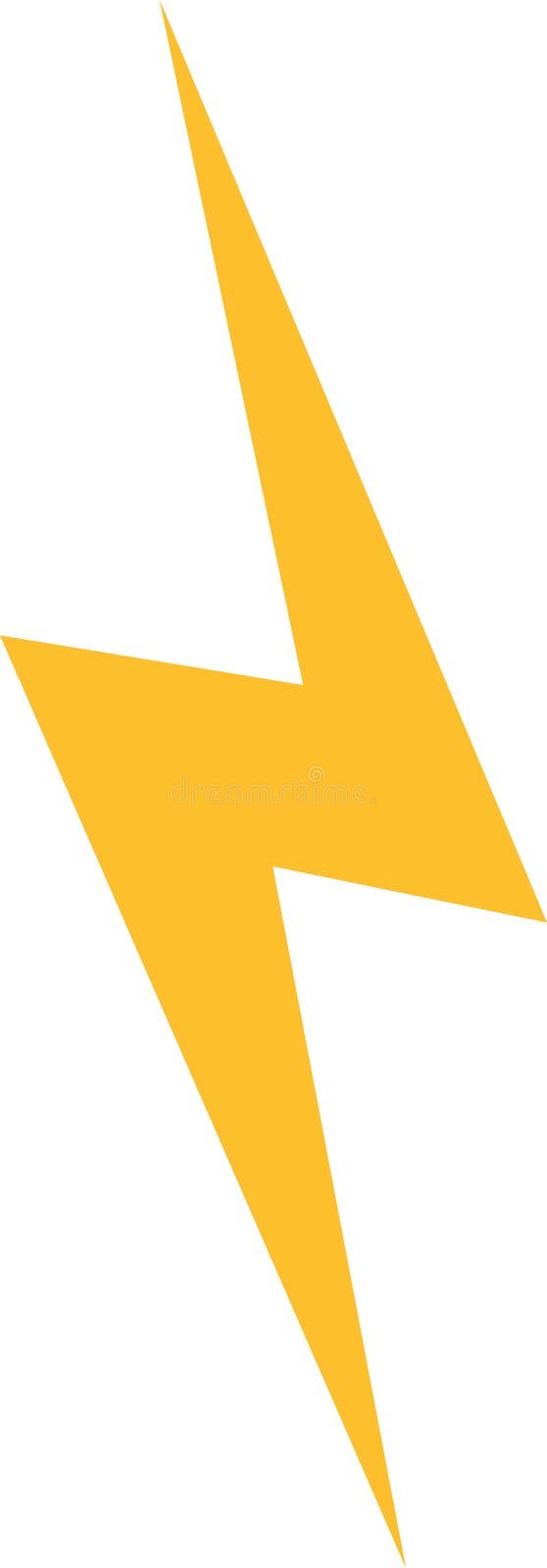 Simple lightning bolt icon stock vector. Illustration of thunderbolt ...