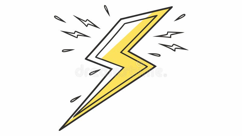 Simple Lightning Bolt Illustration, Vector Design Generative AI Stock ...