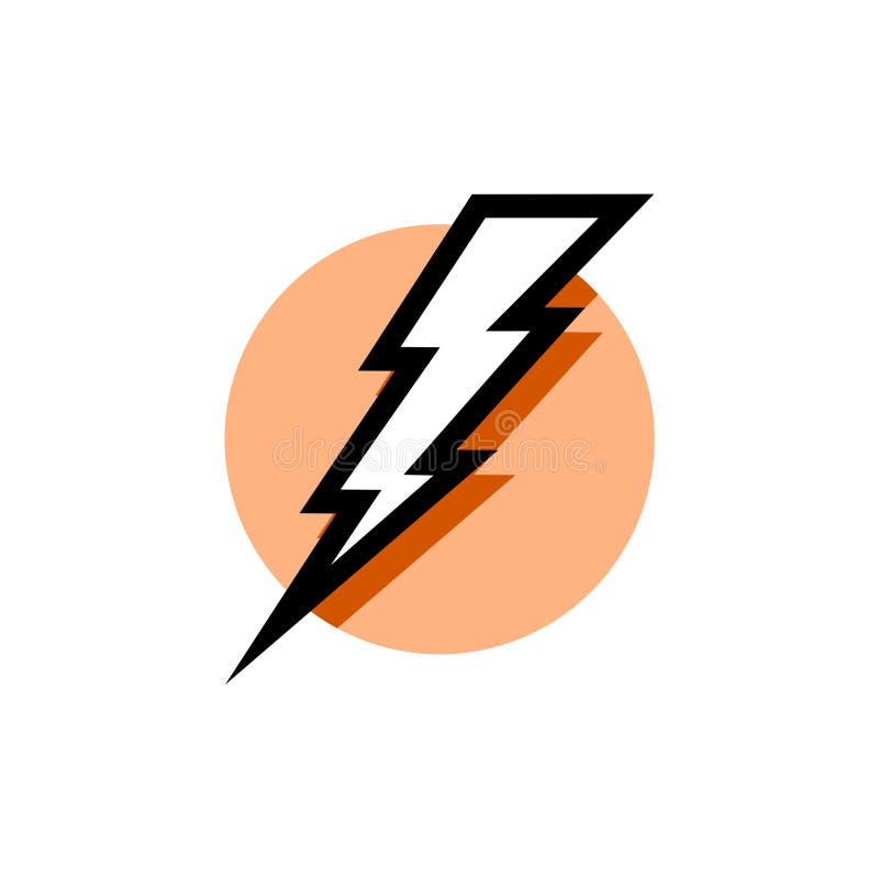Simple lightning bolt icon stock vector. Illustration of thunderbolt ...