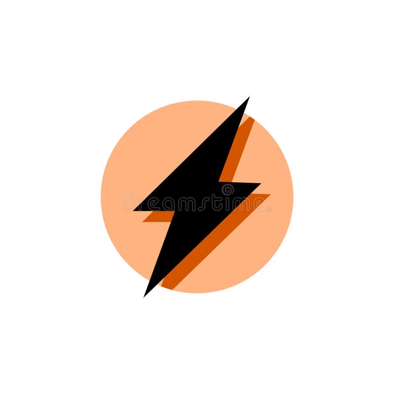 Simple lightning bolt icon stock vector. Illustration of thunderbolt ...