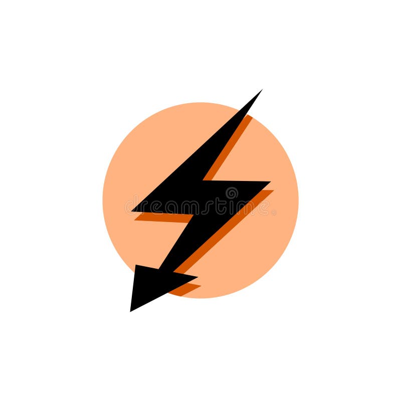 Simple Lightning Cloud Line Icon Isolated for Web Site and Mobile App ...