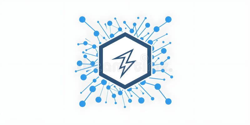 Simple Lightning Icon in Line Drawing Style Generative AI Stock ...