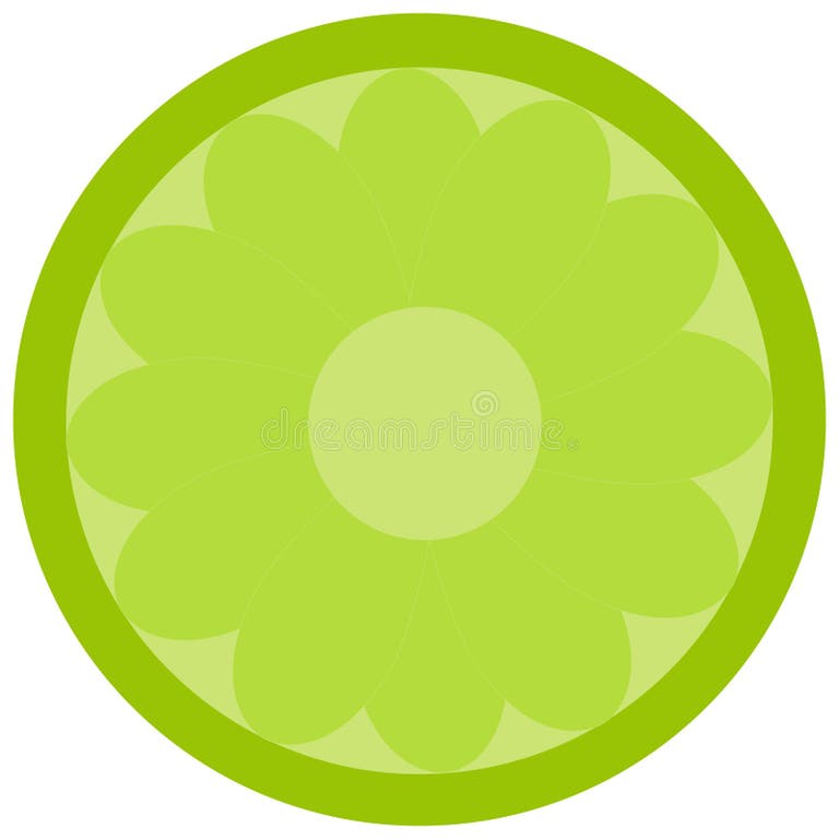 Simple Lime Orange Slice on White Background. Stock Illustration ...