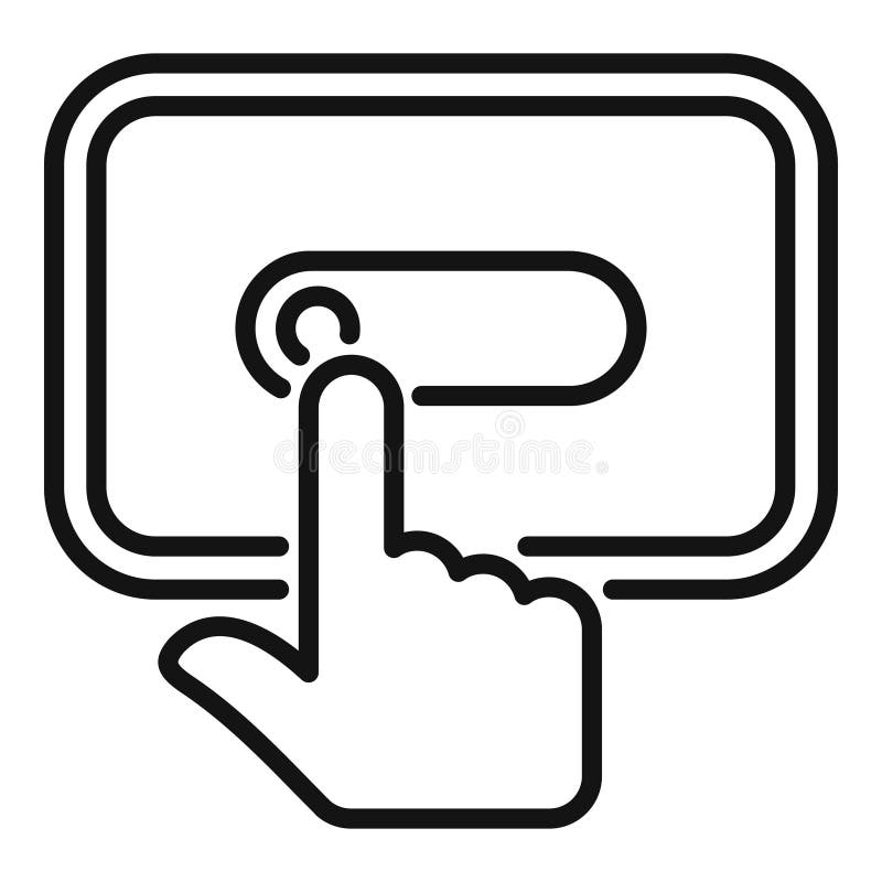 Touchscreen Icon with Finger Tap Illustration Stock Vector ...