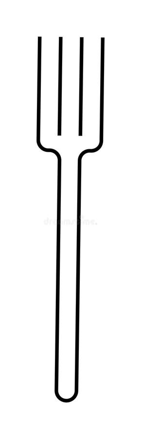 Simple Line Art of a Fork for Multiple Culinary and Design Applications ...