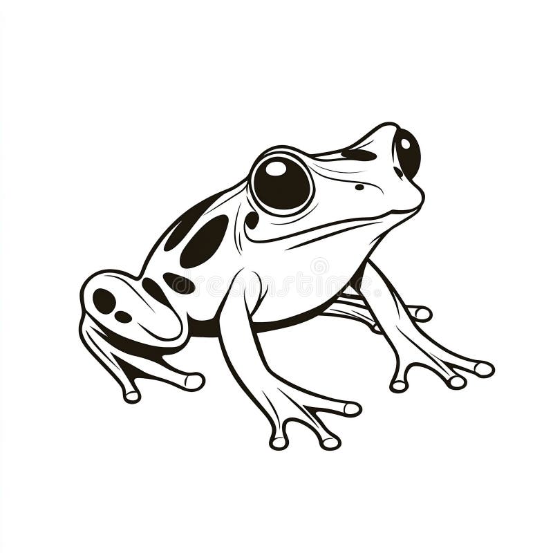 Frog Clip Art Black White Stock Illustrations – 812 Frog Clip Art Black ...