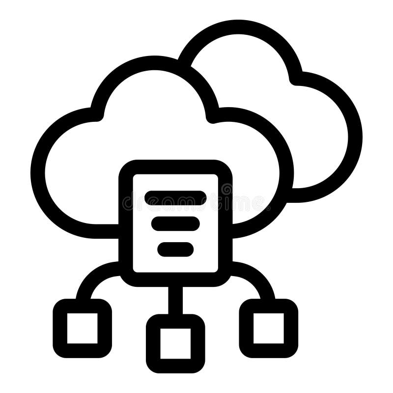Cloud Computing Data Storage Sharing Icon Symbol Stock Illustration ...