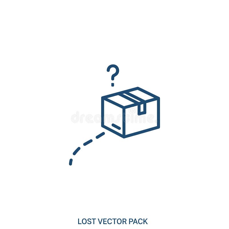 Lost Package Icon stock illustration. Illustration of symbol - 396834936
