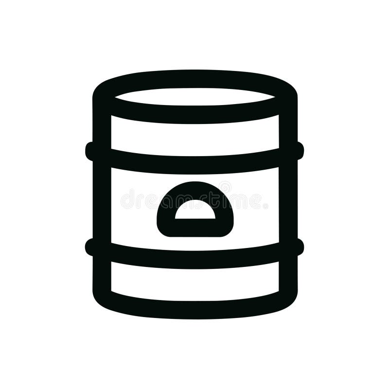 Simple Line Art Oil Barrel Commodity Icon Stock Illustration ...