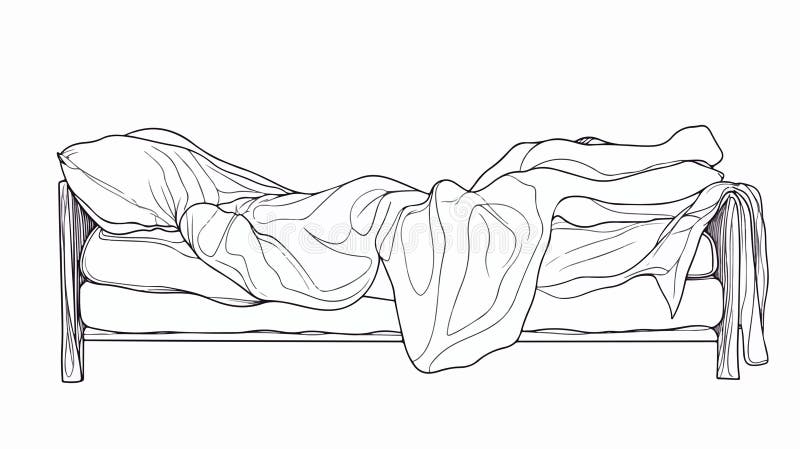 Continuous Line Drawing Sleeping Bed Stock Illustrations – 73 ...