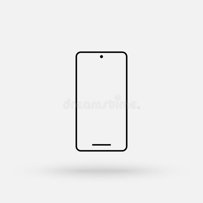 Simple Line of Cell Phone Vector Icon. Vector Simple Modern Icon Design ...