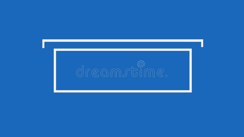 Simple Line Creating a Rectangle Animation Stock Illustration ...