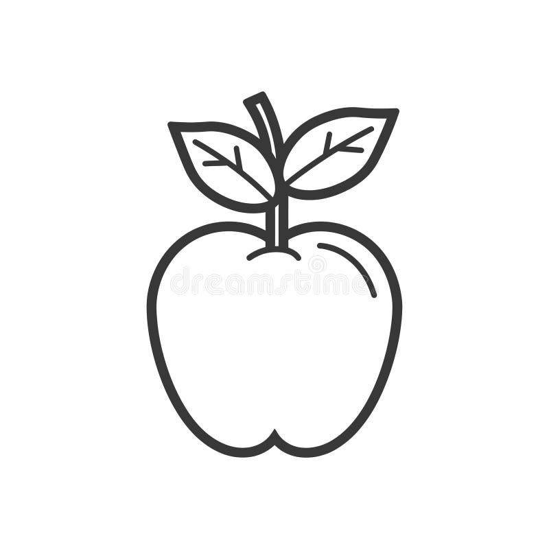 Simple Apple Line Art Icon Graphic Design Stock Photos - Free & Royalty ...