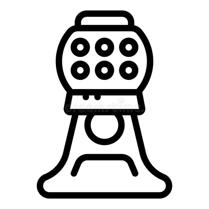 Simple Line Drawing of a Bubble Gum Vending Machine Full of Gum Balls ...
