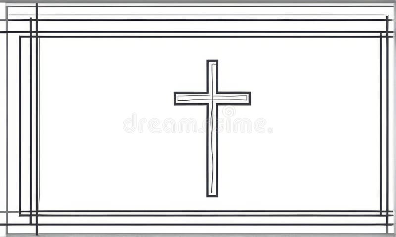 Black White Cross Line Drawing Stock Illustrations – 9,954 Black White ...