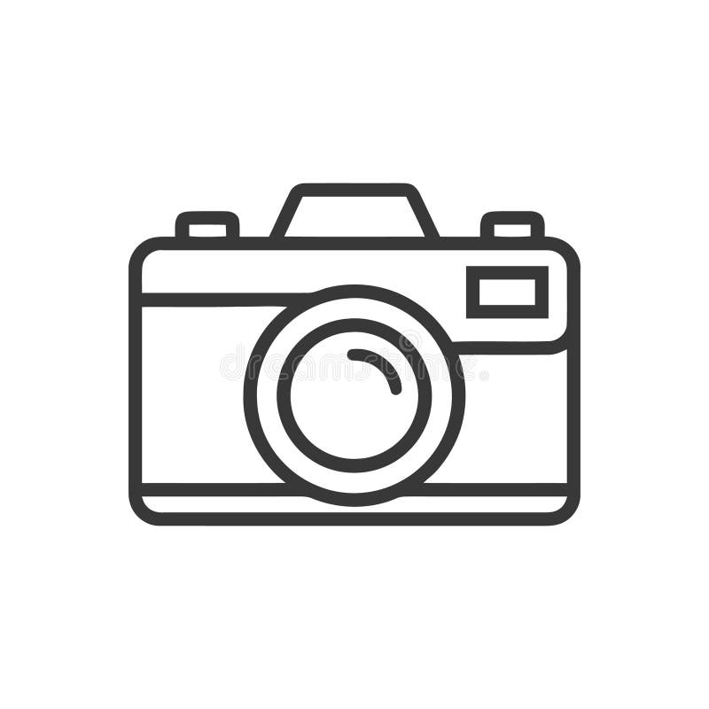 Classic Camera Icon: Simple Line Design for Photography Projects Stock ...
