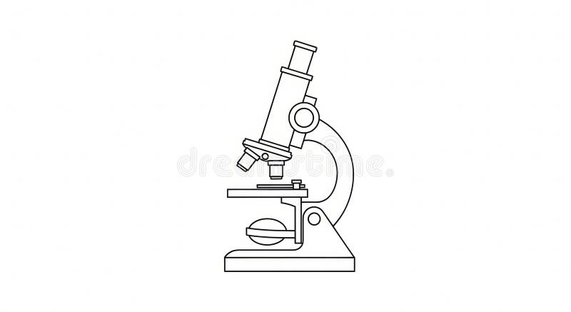 Simple Microscope Clipart Black And White