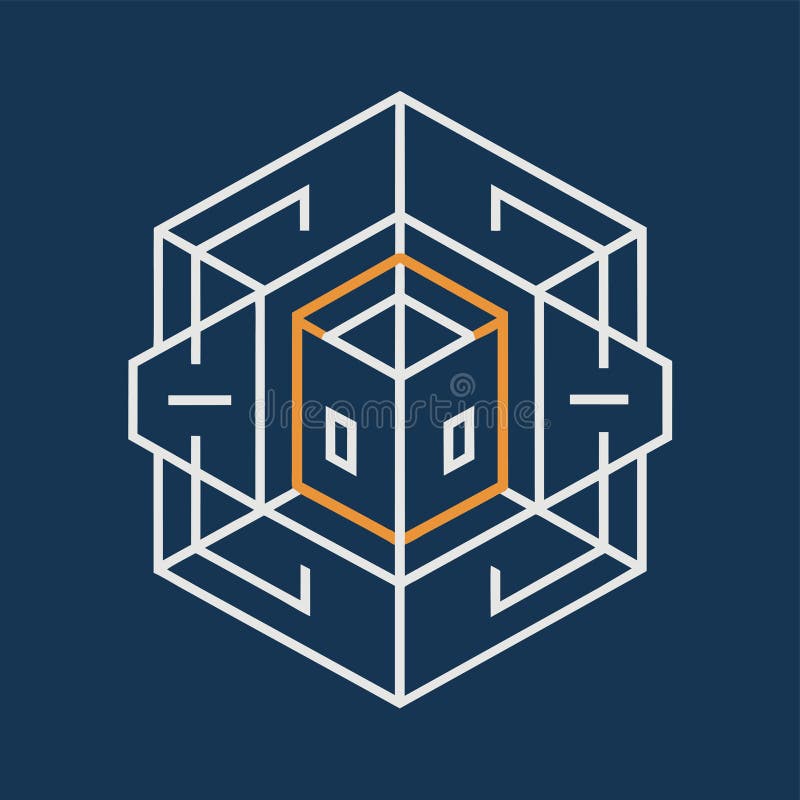 Cube Line Drawing Stock Illustrations – 12,377 Cube Line Drawing Stock ...