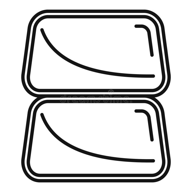 Empty Lunch Box Opened Revealing Two Compartments for Food Storage ...