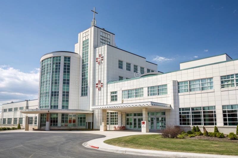 Line Drawing Vector Illustration of the Hospital Stock Illustration ...