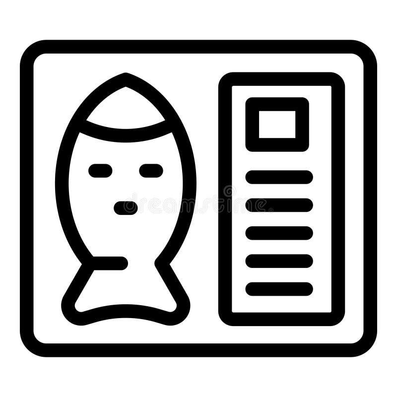 Microwave Oven Displaying Fish Icon and Cooking Settings Illustration ...