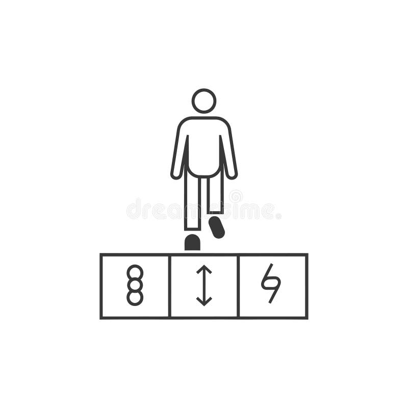 Person Standing on Platform with Symbols Stock Vector - Illustration of ...