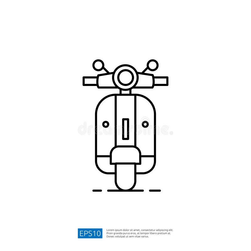 Scooter Front View with a Map of Indonesia Stock Vector - Illustration ...