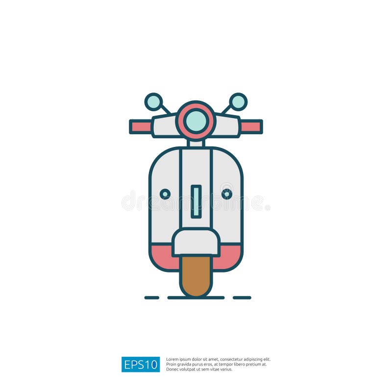 Scooter Front View with a Map of Indonesia Stock Vector - Illustration ...