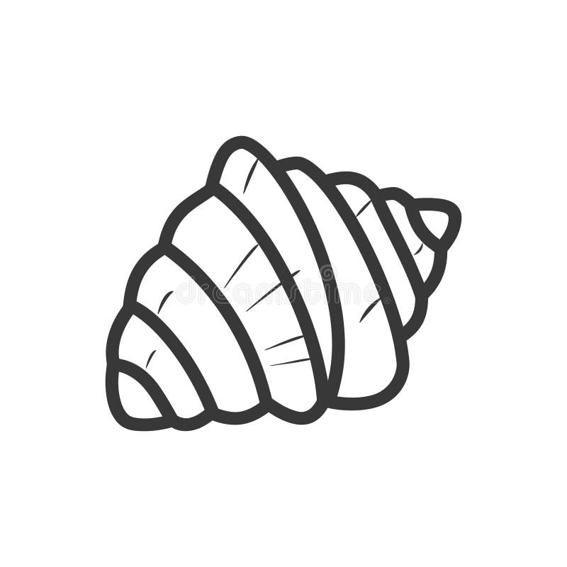 AI-Generated Seashell Icon stock vector. Illustration of invertebrate ...
