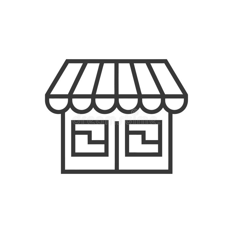 Simple Shop Store Front Icon, Minimalist Retail Business Illustration ...